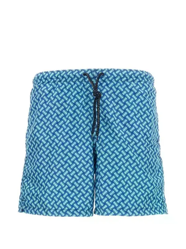DRUMOHR Patterned Swim Shorts - Blue