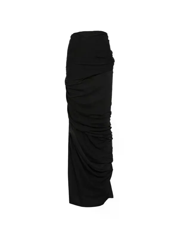 ENTIRE STUDIOS Dia Draped-detail Maxi Skirt - Black