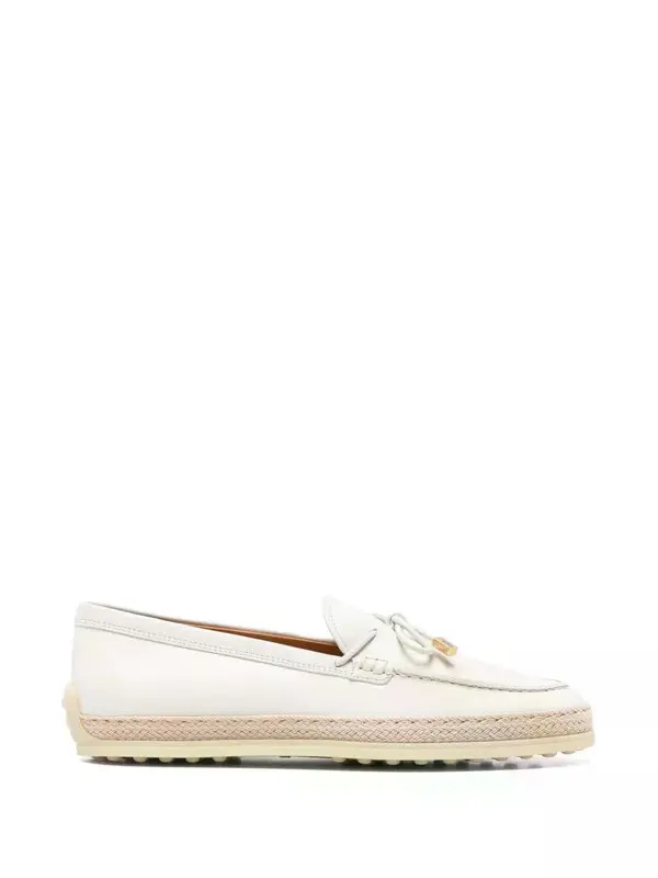 TOD'S Tassel Leather Loafers - White