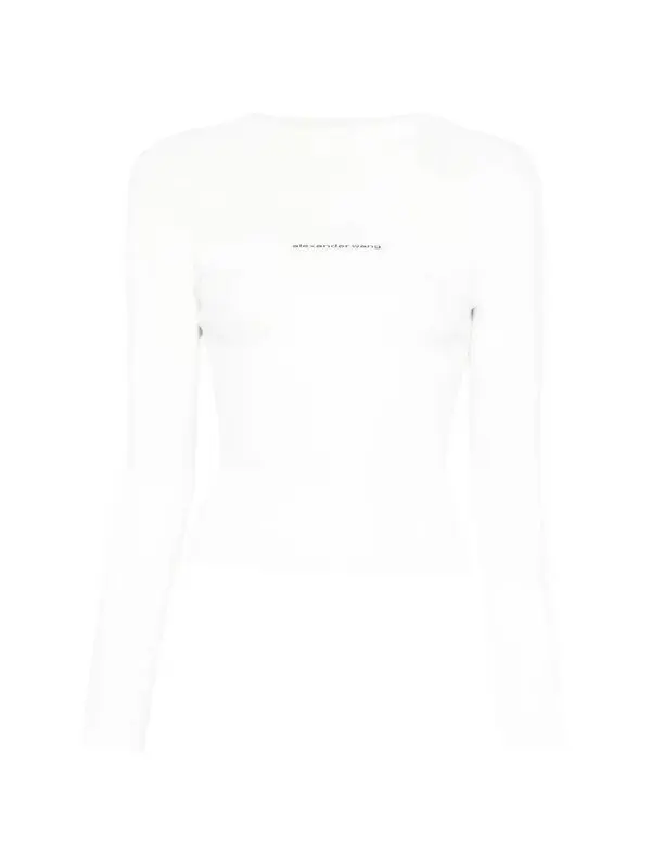 Alexander Wang Logo Detail Crew-neck T-shirt - White