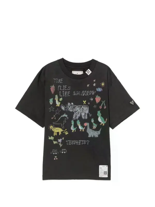 Mihara Yasuhiro Graphic-print T-shirt - Black