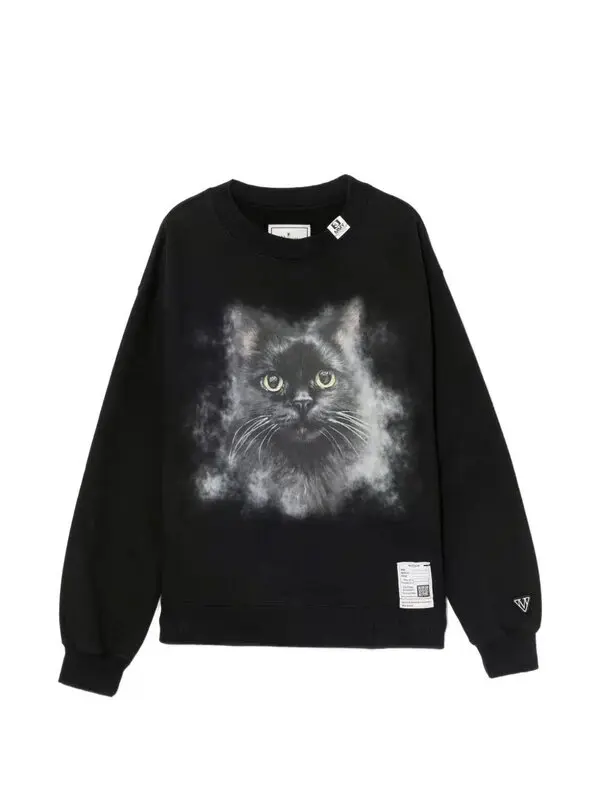 Mihara Yasuhiro Cat-print Sweatshirt - Black