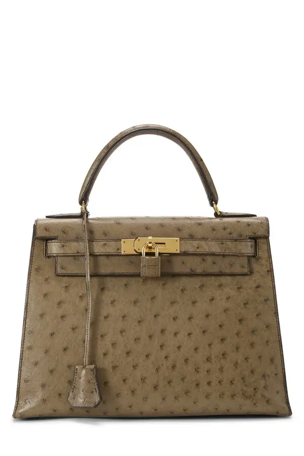 Hermès Ostrich Kelly Sellier 28 - Beige