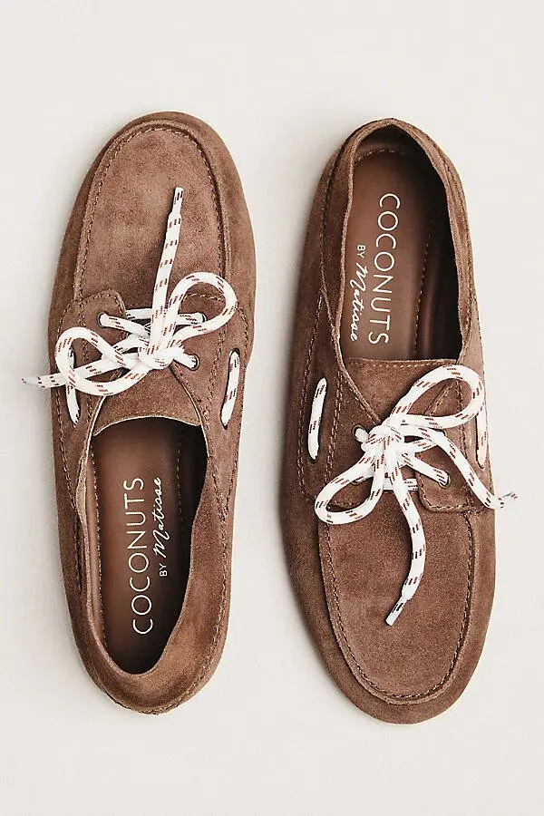Matisse Petra Lace-up Boat Shoes - Mushroom
