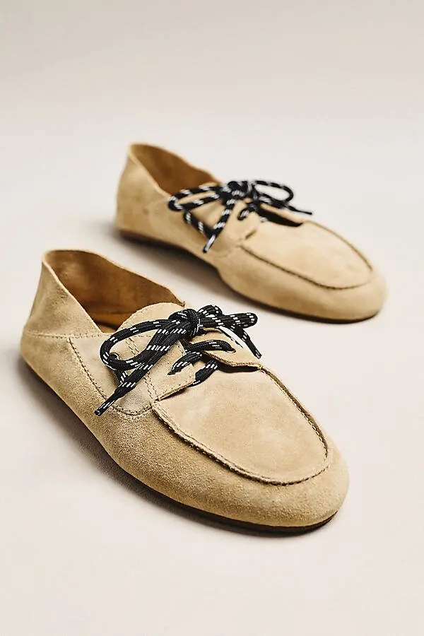 Matisse Petra Lace-up Boat Shoes - Natural