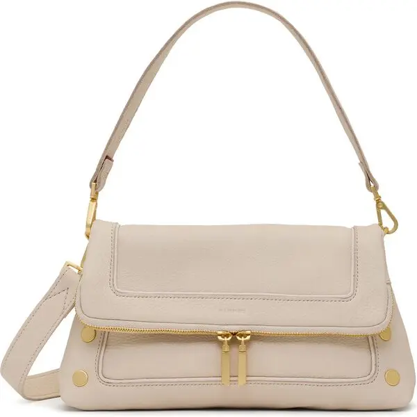 HAMMITT Medium Beverly Leather Shoulder Bag - Catamaran Cream/brushed Gold