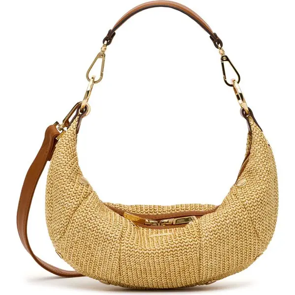 HAMMITT Erica Sml Bag - Cocoa Raffia/gold