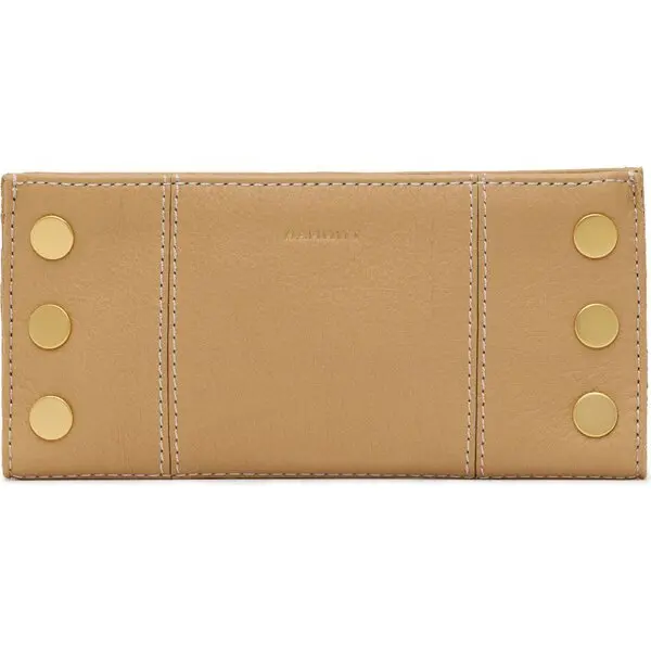 HAMMITT 110 North Studded Leather Wallet - Toasty Sand/brushed Gold