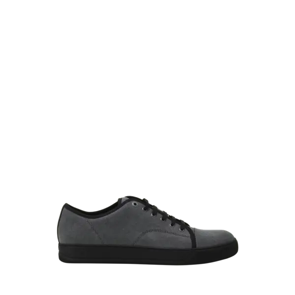 LANVIN Dbb1 Canvas Lace-up Sneakers - Dark Grey
