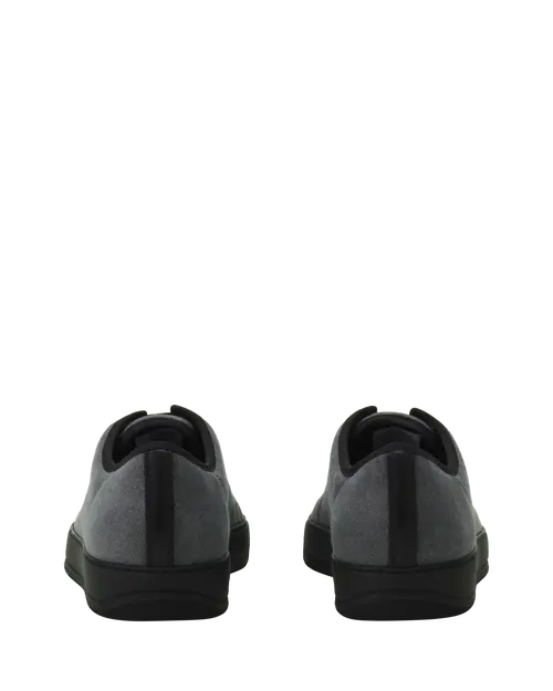 LANVIN Dbb1 Canvas Lace-up Sneakers - Dark Grey