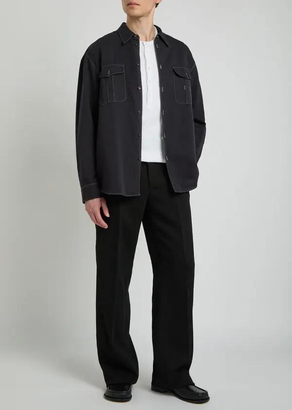 Studio Nicholson Louro Cotton And Linen-blend Shirt