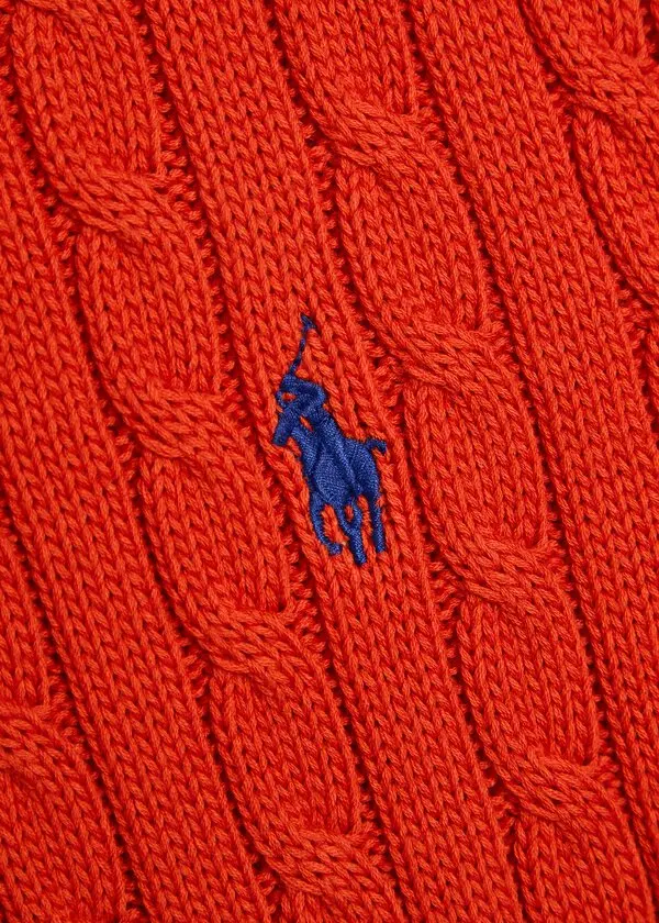 Polo Ralph Lauren Logo-embroidered Cable-knit Cotton Vest