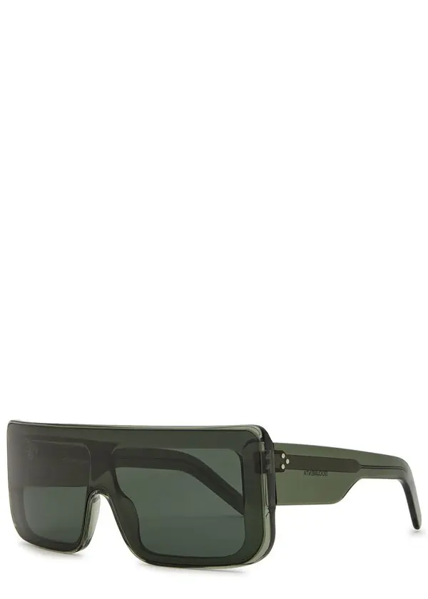 Rick Owens Documenta Rectangle-frame Sunglasses - Beige