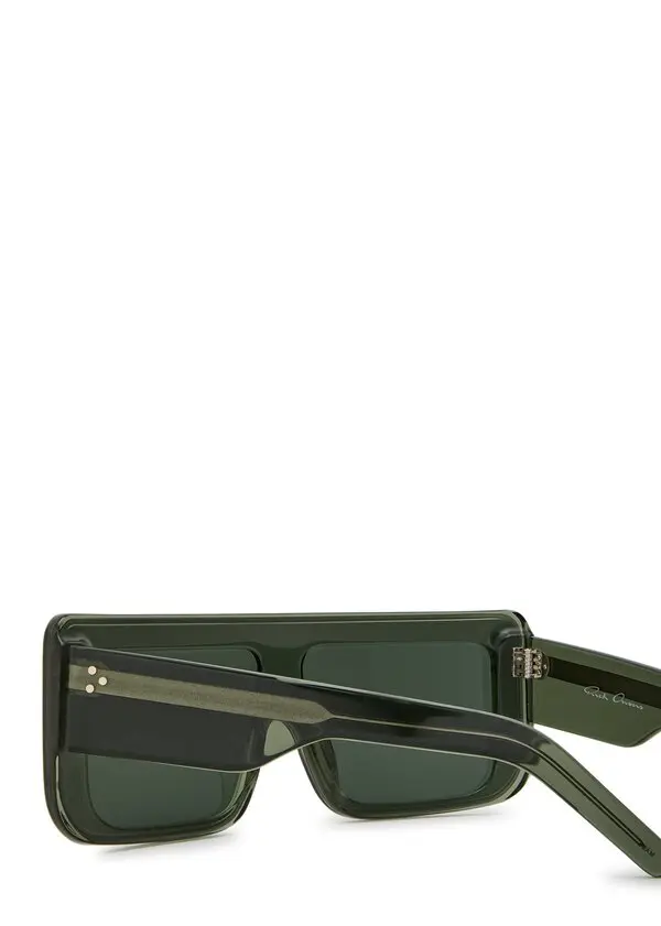 Rick Owens Documenta Rectangle-frame Sunglasses - Beige