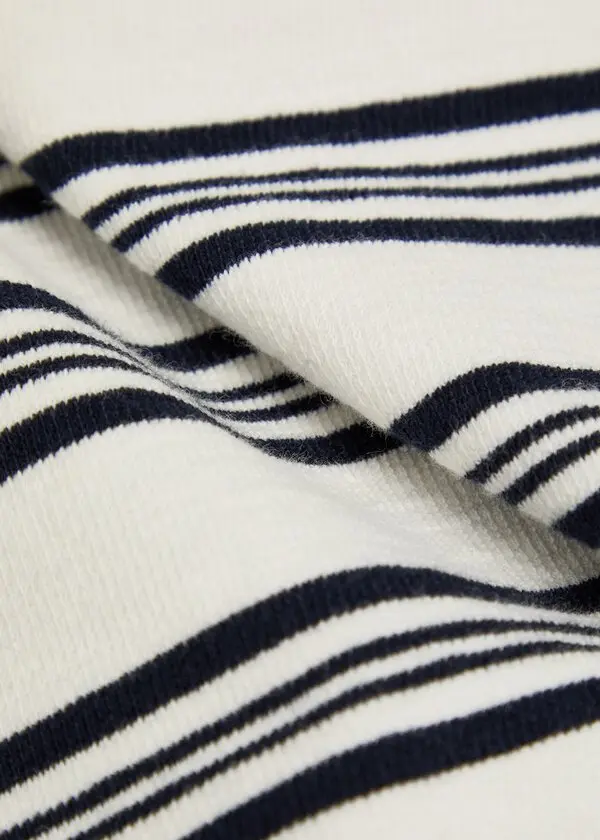 WAX LONDON Dean Striped Textured Cotton T-shirt