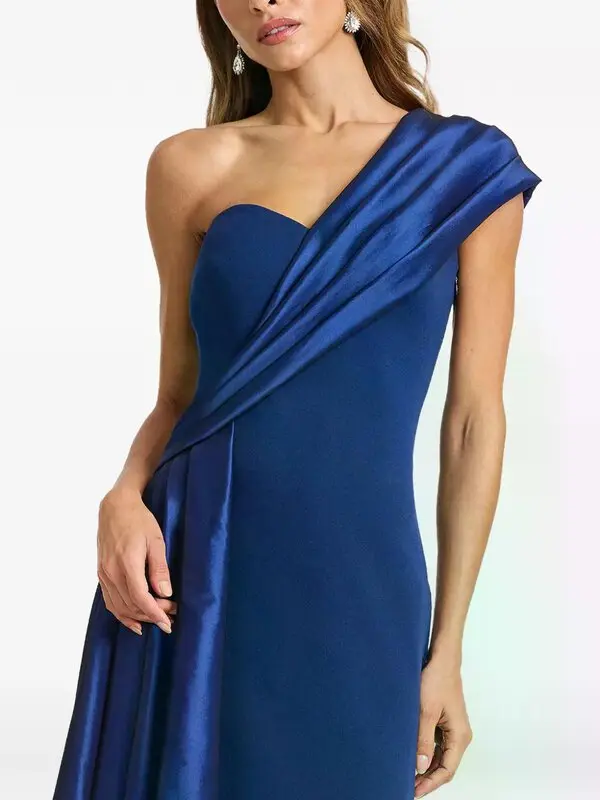 Tadashi Shoji One-shoulder Draped Gown