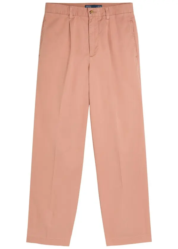 Polo Ralph Lauren Straight-leg Cotton-blend Trousers - Light Pink