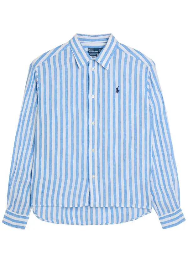 Polo Ralph Lauren Striped Linen Shirt - Blue