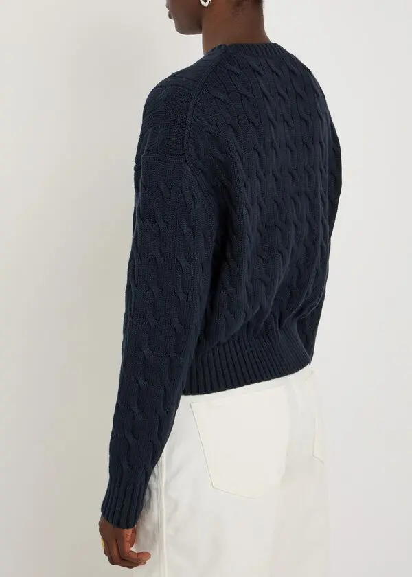 Polo Ralph Lauren Cable-knit Cotton Jumper - Navy