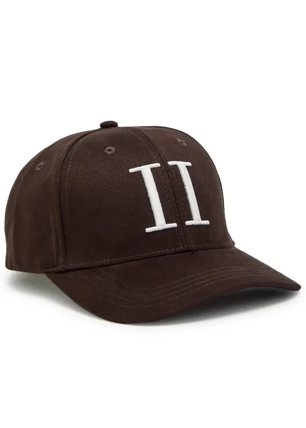 LES DEUX Encore Logo-embroidered Faux Suede Cap - Dark Brown