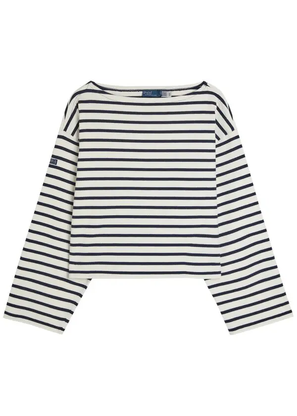 Polo Ralph Lauren Striped Cotton Top - Navy