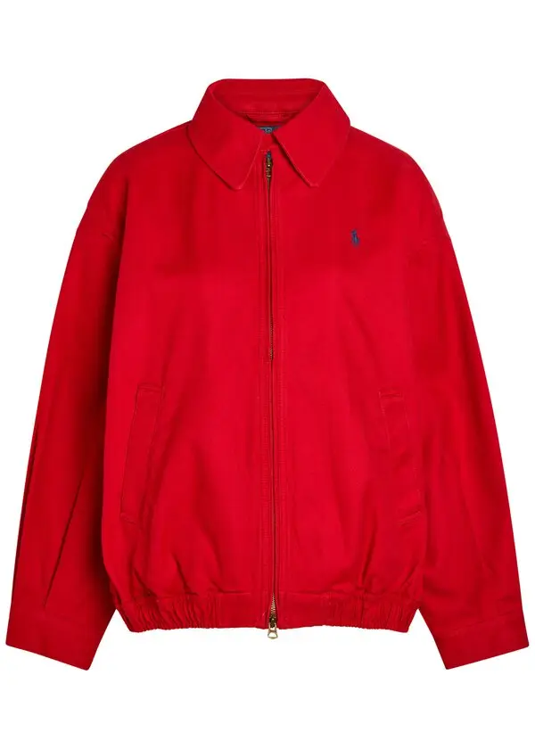Polo Ralph Lauren Logo-embroidered Twill Jacket - Red