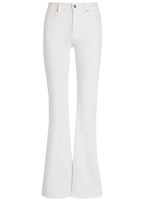FRAME The Icon Long Flared-leg Jeans - White