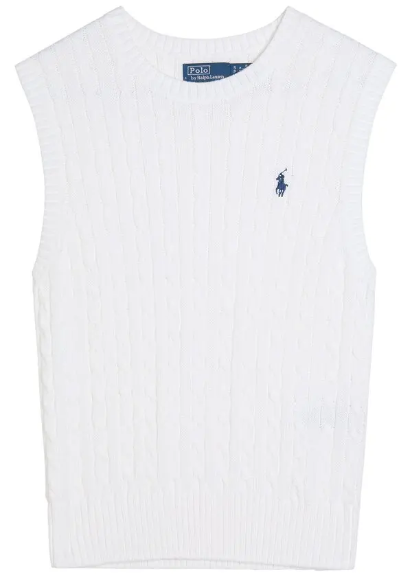 Polo Ralph Lauren Cable-knit Cotton Vest - White
