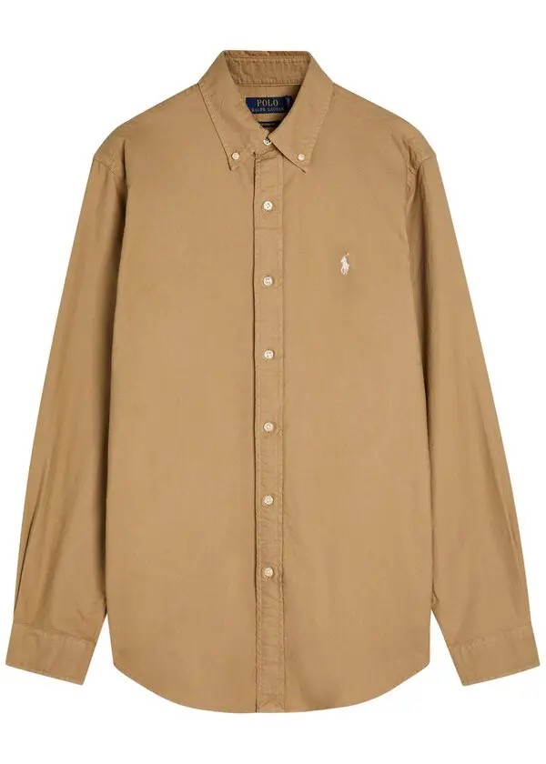 Polo Ralph Lauren Logo-embroidered Cotton Shirt - Brown