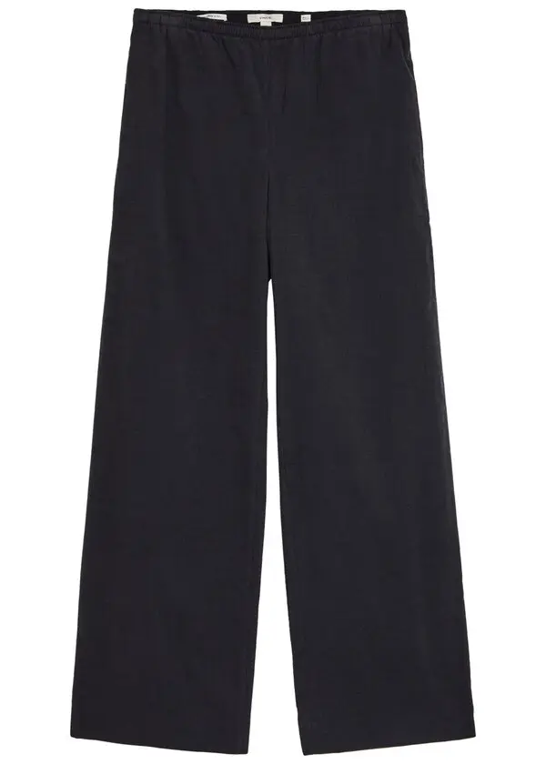 Vince Wide-leg Satin Trousers - Grey