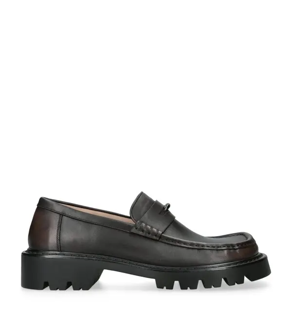 Loewe Leather Sierra Loafer - Brown