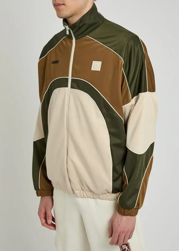 Amiri Panelled Satin-twill Track Jacket
