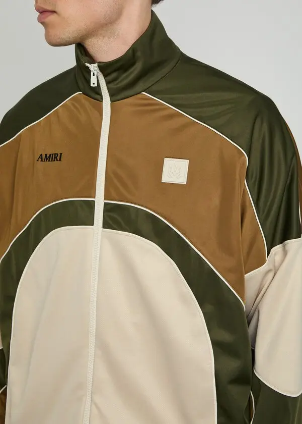 Amiri Panelled Satin-twill Track Jacket