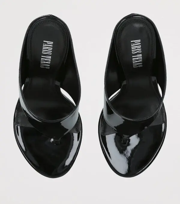 Paris Texas Patent Leather Lidia 105 Sandals - Black