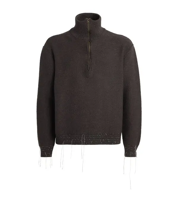 MAISON MARGIELA Wool-blend Quarter-zip Sweater