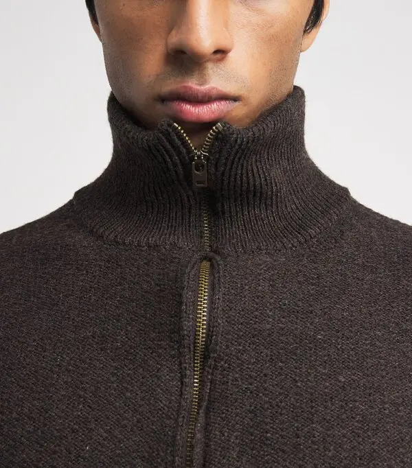 MAISON MARGIELA Wool-blend Quarter-zip Sweater