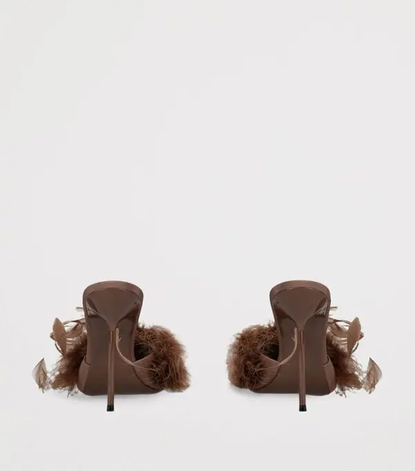 Paris Texas Feather Lidia Mules 105