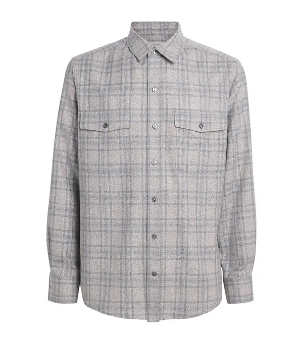 Agnona Silk-wool Check Shirt
