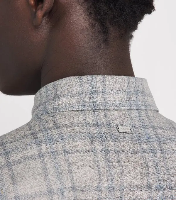 Agnona Silk-wool Check Shirt