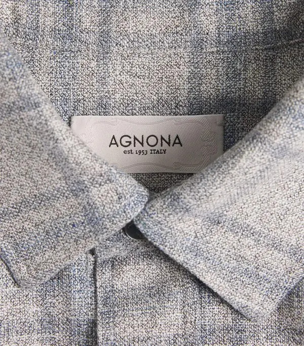 Agnona Silk-wool Check Shirt