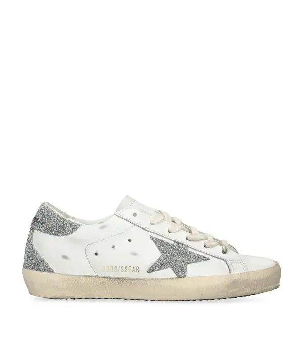 GOLDEN GOOSE Leather Super-star Sneakers - White