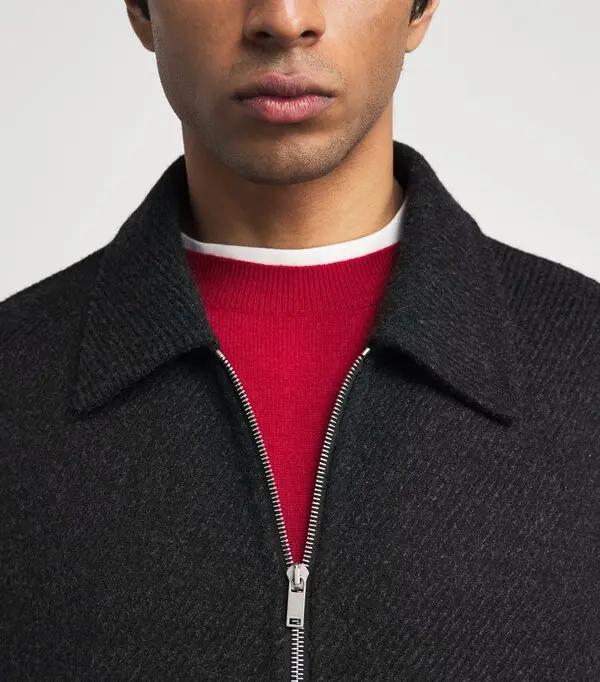 JIL SANDER Virgin Wool Bomber Jacket