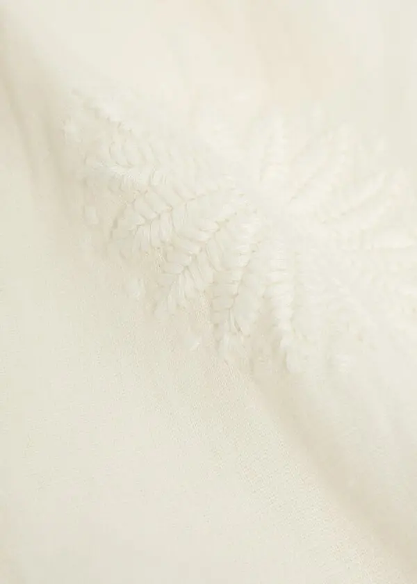WAX LONDON Didcot Floral-embroidered Linen Shirt