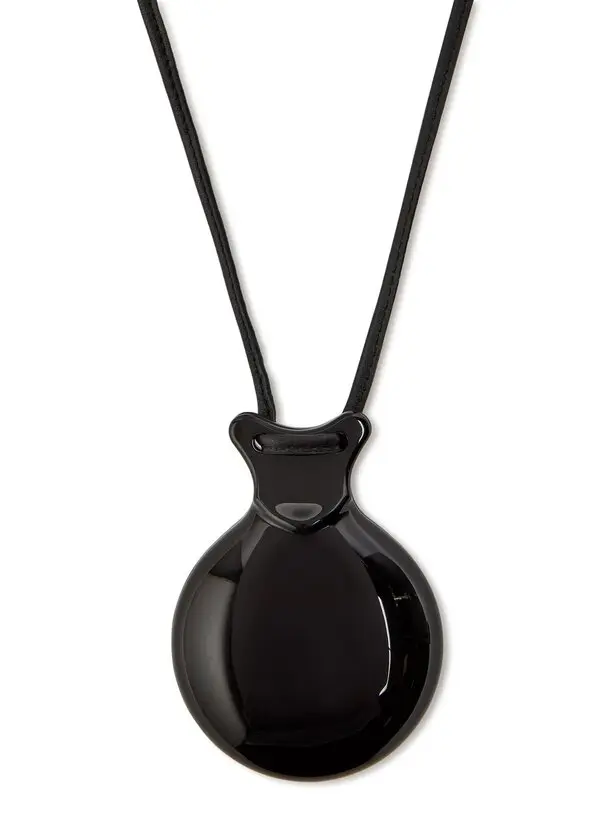 LEMAIRE Castanet Mirror Pendant Necklace - Black