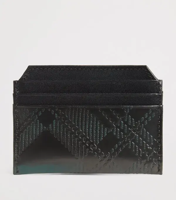 VIVIENNE WESTWOOD Leather Embossed Check Card Holder