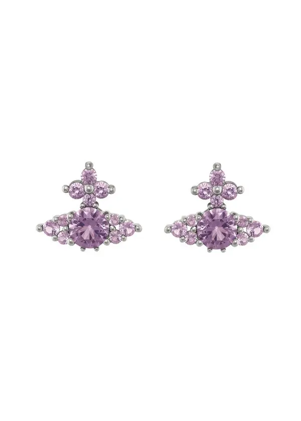 VIVIENNE WESTWOOD Feodorita Crystal-embellished Orb Stud Earrings - Purple