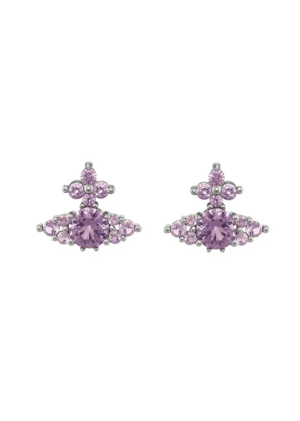 VIVIENNE WESTWOOD Feodorita Crystal-embellished Orb Stud Earrings - Purple