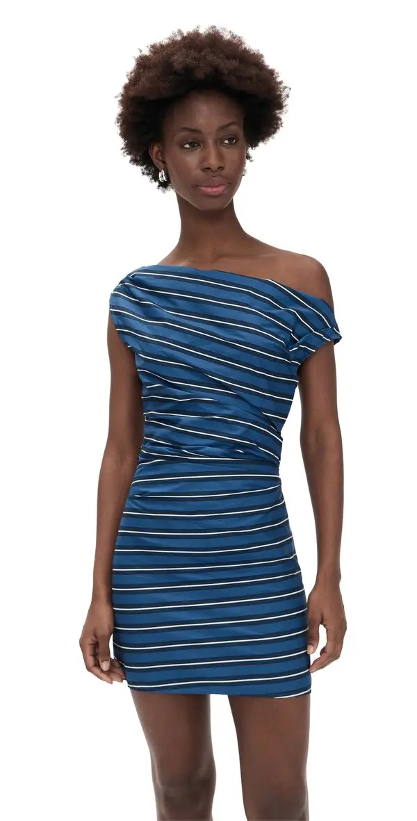 Staud Phare Mini Dress - Echo Stripe