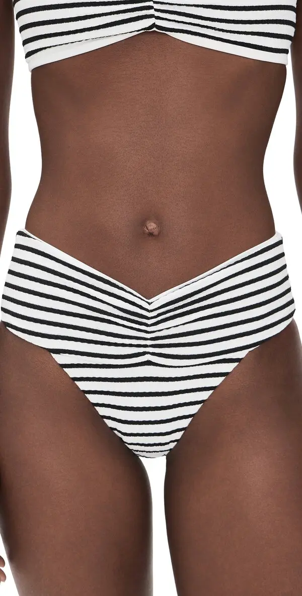 L*Space Bardot Classic Bikini Bottoms - Sailing Along Stripes