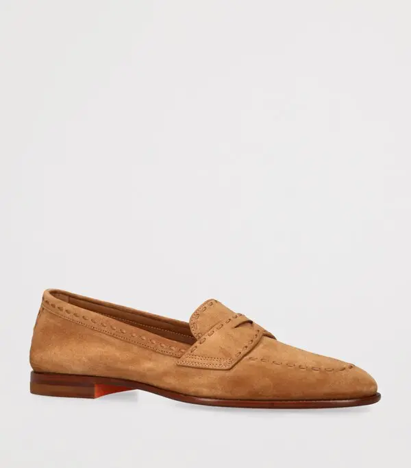 Santoni Suede Marlene Dash Loafers